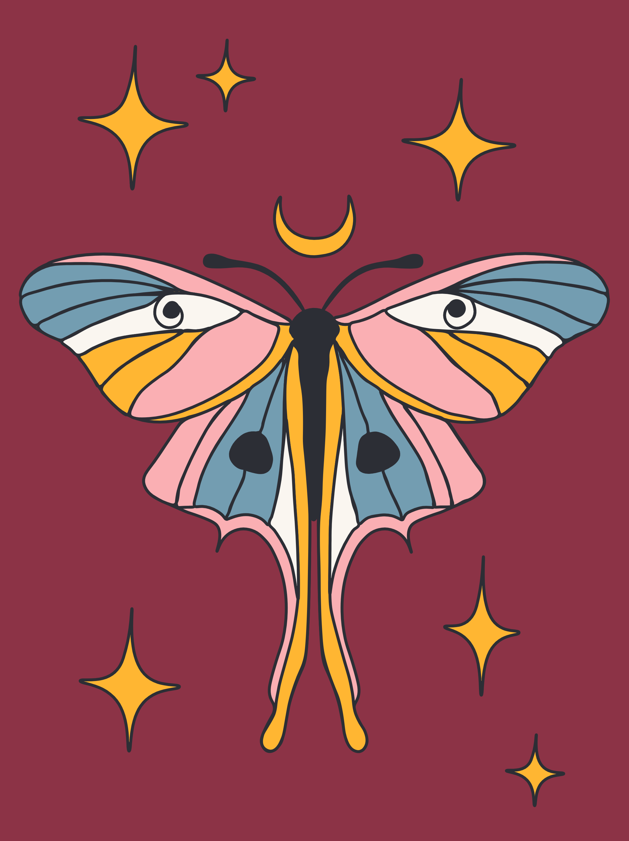 Velcro Label - LUNA MOTH – Head Choice